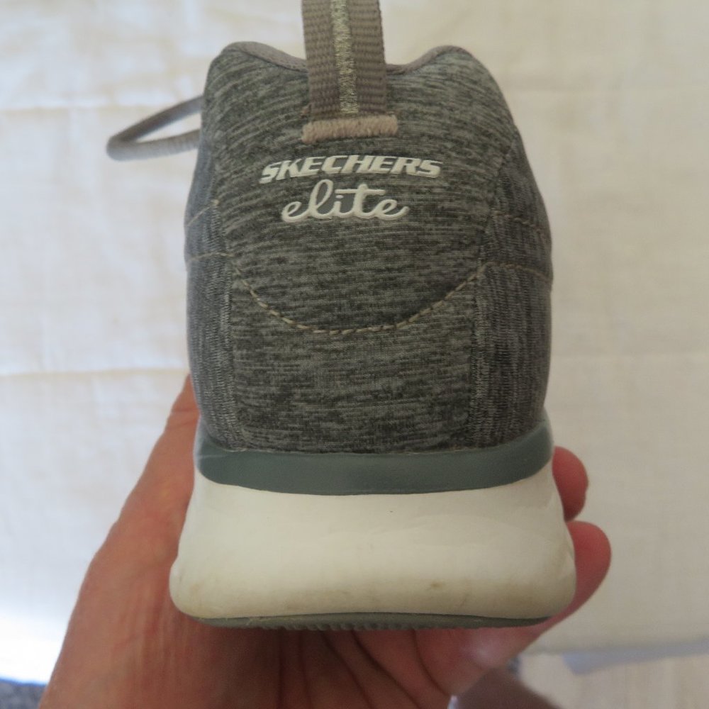 Women's Skechers Gray Flex Elite Running Shoes - Gem